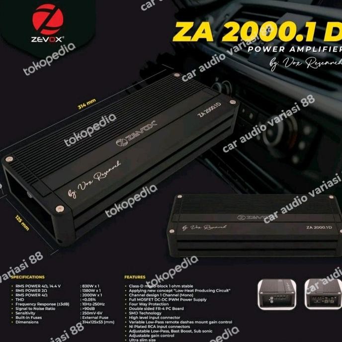 Jual Promo new power amplifier zevox za 2000.1d monoblock by vox ...