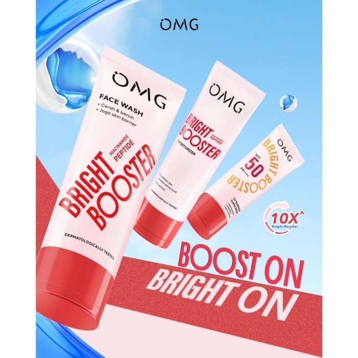 Jual OMG Bright Booster Face Wash & Sunscreen | Pencerah Wajah ...