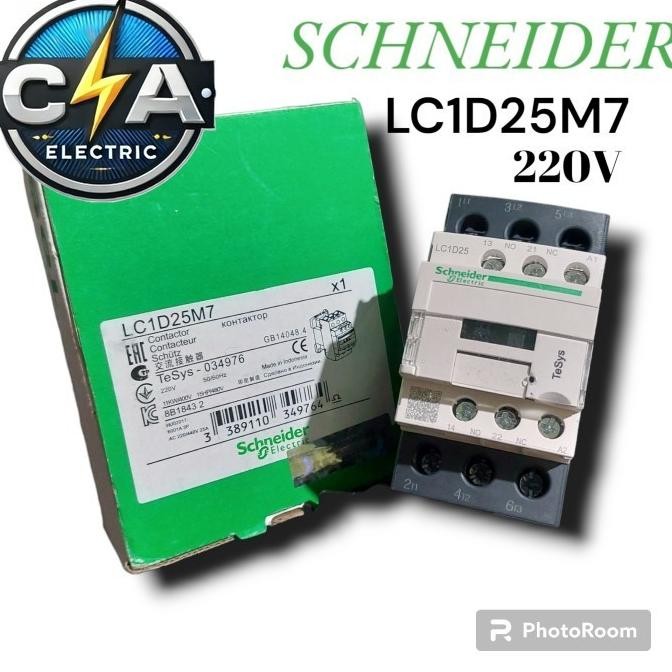 Jual Schneider Electric Listrik Kontaktor 3P 25A 220VAC LC1D25M7 CONTACTOR | Shopee Indonesia