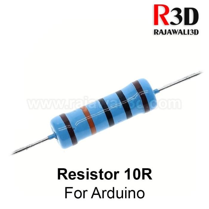 Jual Resistor 10R for Arduino 1/4W Metal Film 10K Ohm Value Per 1 pc ...