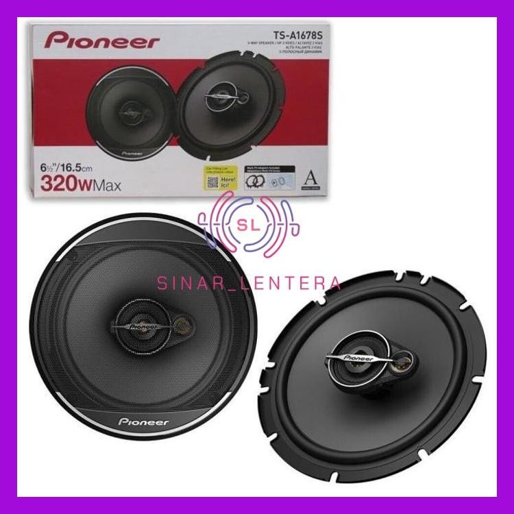 Jual speaker coaxial pioneer ts-a1677s 6.5 inch 3-way with adapter | Shopee Indonesia