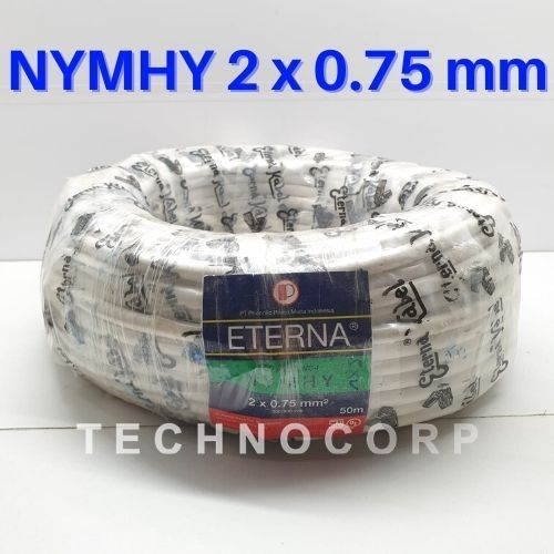 Jual Kabel Eterna Nymhy 2X0.75 Mm / Serabut Listrik 2X0,75 Mm 50 Meter Roll | Shopee Indonesia