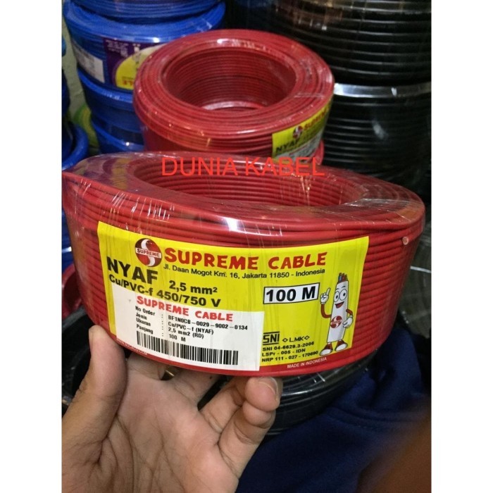 Jual Kabel Nyaf/ Af / Serabut 2.5Mm 1X2.5 2,5Mm Supreme @100 Meter | Shopee Indonesia