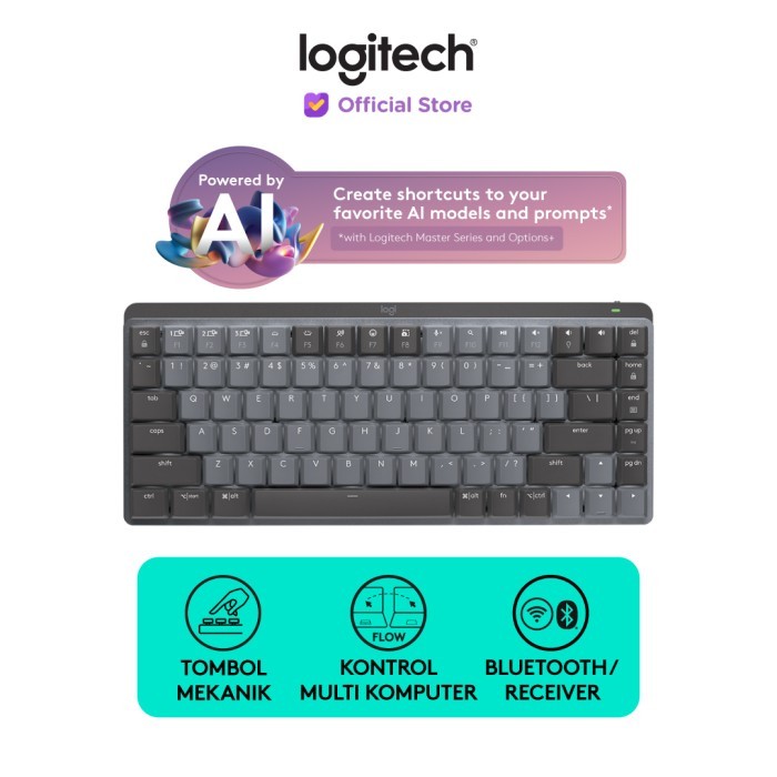 Jual Logitech Mx Mechanical Mini Tactile Keyboard Wireless Bluetooth ...