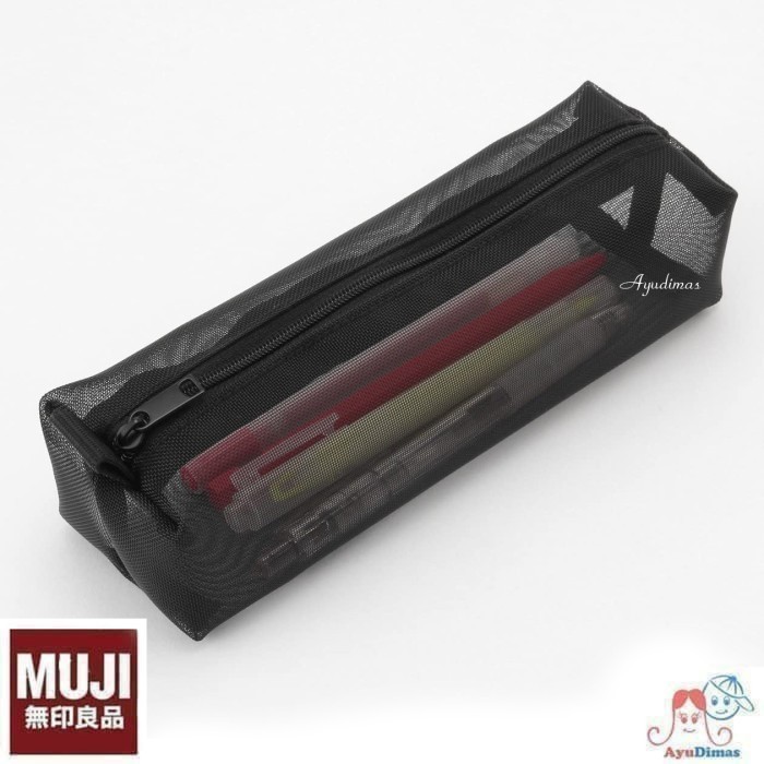 Jual MUJI Nylon Mesh Square Pen Case - tempat / kotak pensil | Shopee ...