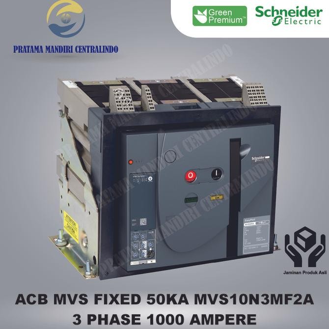Jual Terjangkau Acb Mvs Fixed Mvs10 3P 1000A 50Ka Type Mvs10N3Mf2A Schneider 3 Pole 1000 Ampere ...