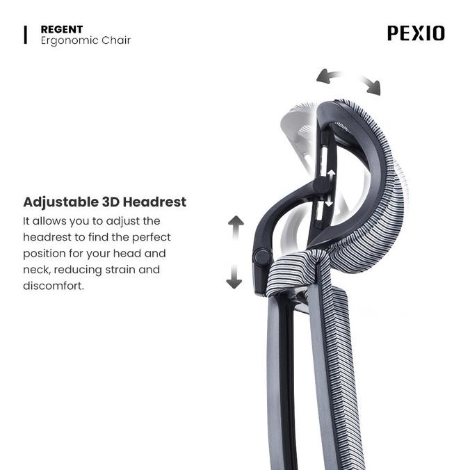 Jual Promo Pexio Regent Kursi Kantor Ergonomis Abu - abu COD | Shopee ...