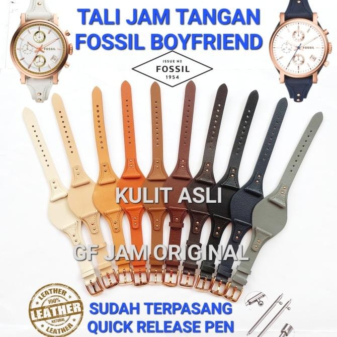 Jual TALI JAM FOSIL BOYFRIEND ROSEGOLD BOY FRIEND KULIT ASLI DOUBLE ...