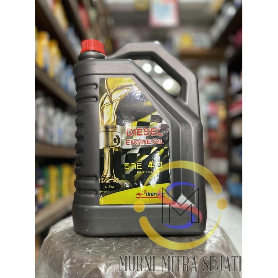 Jual Unirace Engine Oil SAE 40 Oli Mesin Diesel Bensin Galon 5 L ...