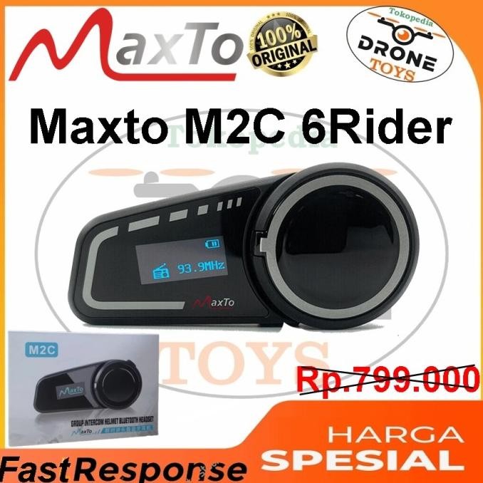 Jual Tersedia Maxto M2C Bluetooth Radio Intercom Helm 6 Rider Alt M2 ...