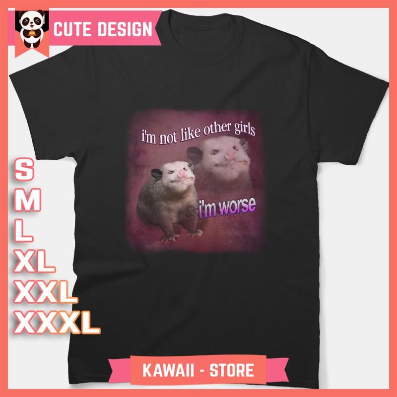 Jual Kaos I'm not like other girls, I'm worse possum word art | Shopee ...