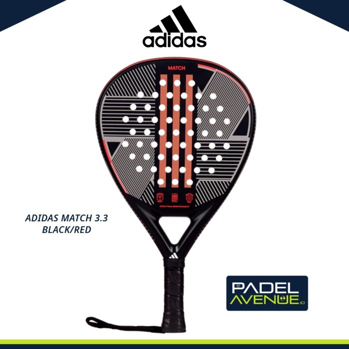 Jual ADIDAS MATCH 3.3 BLACK/RED PADEL RACKET RAKET | Shopee Indonesia