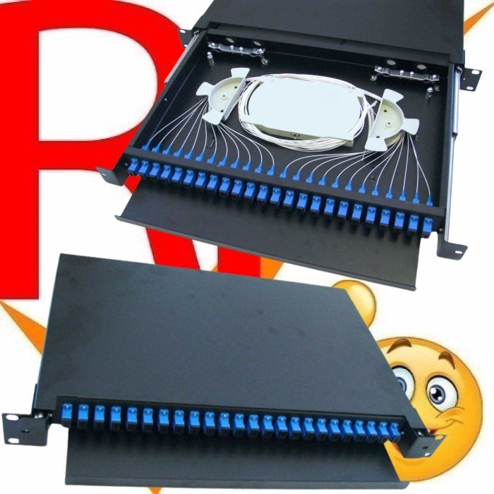 Jual Menarik Otb/Optical Terminal Box 24 Core 1U Patch Panel Rack Mount ...