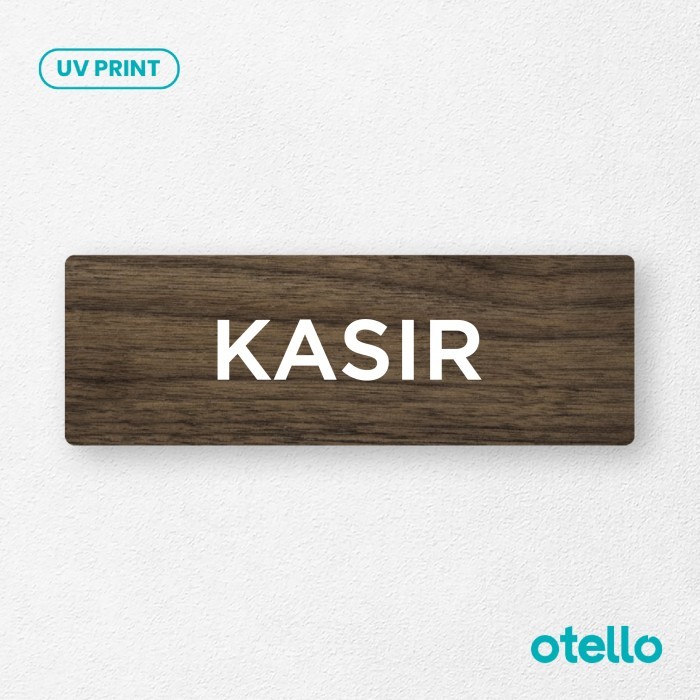 Jual Kasir Sign Board Kayu Print UV Papan Label Himbauan Ruangan Cafe ...
