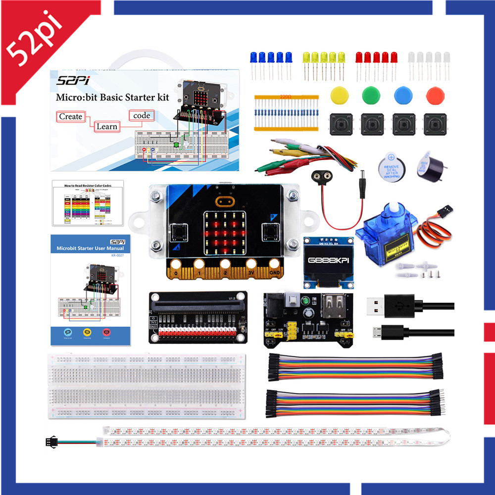 Jual Baru 52Pi MicroBit V2 Basic Starter Kit , Programming, Coding for Kids Teens Discovery Kit ...