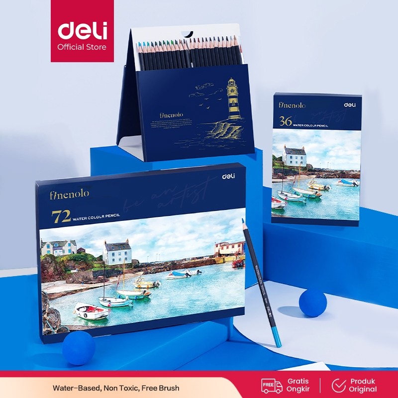 Jual Deli Finenolo Watercolor Pencil / Pensil Warna Non Toxic Free ...