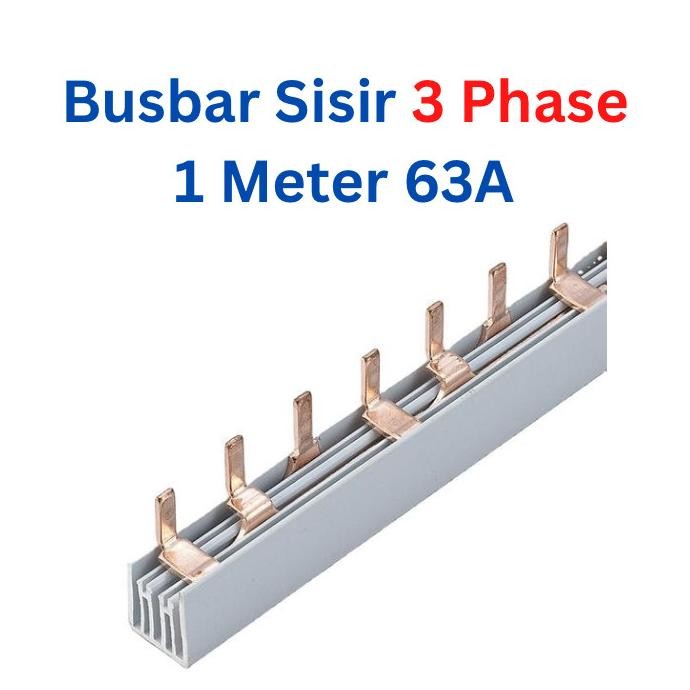 Jual fort busbar sisir jumper mcb panel 3 phase 3p 1 meter 1m 63a ...