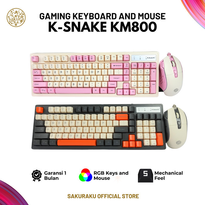 Jual Km800 - 98 Keys Gaming Mechanical Feel Keyboard K-Snake With Mouse ...