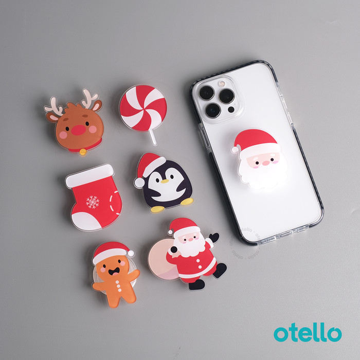 Jual Griptok Christmas 3D Pure Pop Phone Grip Socket Natal Stand HP Akrilik | Shopee Indonesia