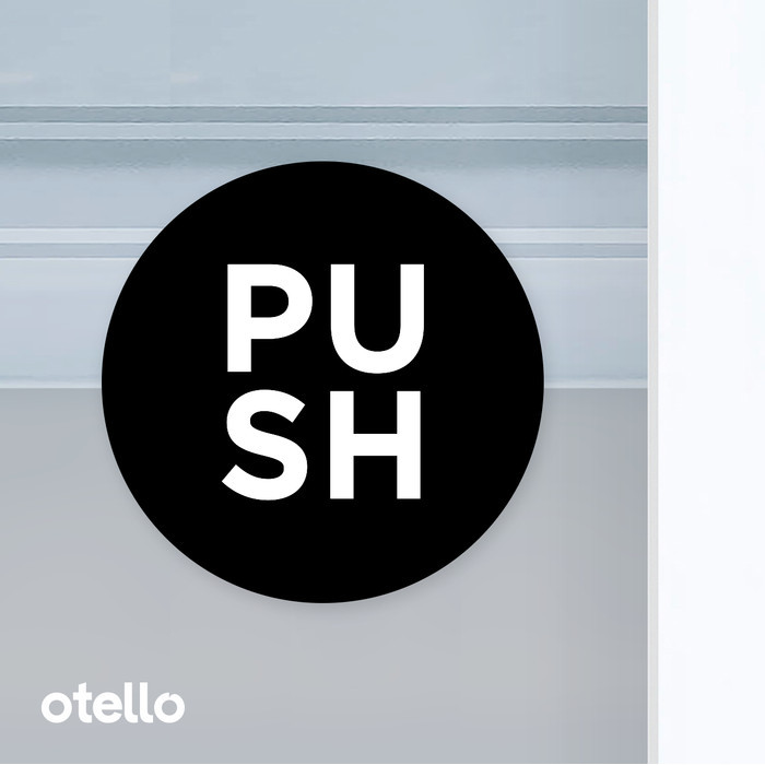 Jual Acrylic Sign Push Pull Icon Bulat Signage Board Label Sticker ...