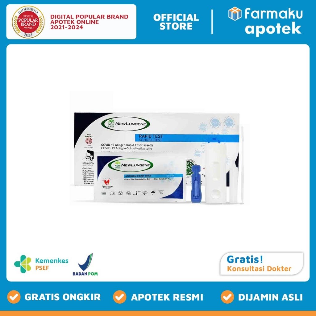 Jual New Lungene Swab Antigen Rapid Test Cassette Isi 25S - KGS ...