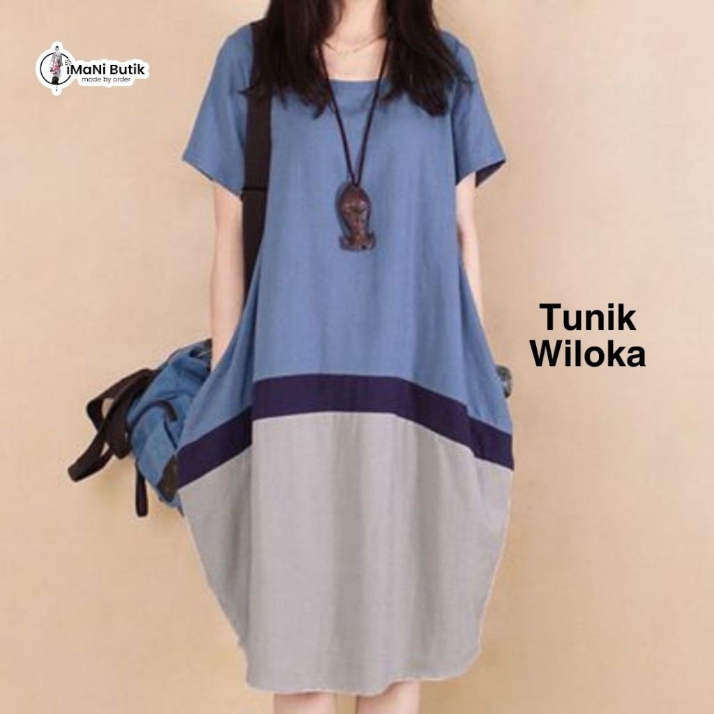 Jual Tunik Wiloka | Fashion Muslim Wanita Imani Butik Tunik Model Polos ...