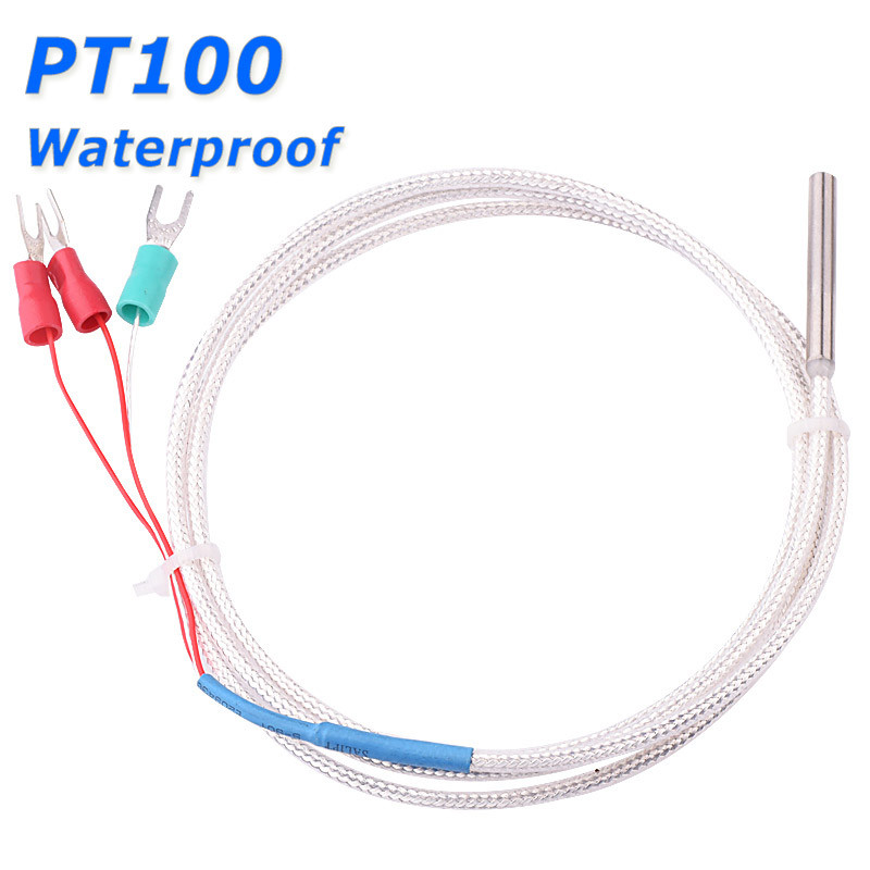 Jual New Waterproof 3 Wire PTFE Cable PT100 RTD Resistance Temperature Detector Thermal Sensor ...