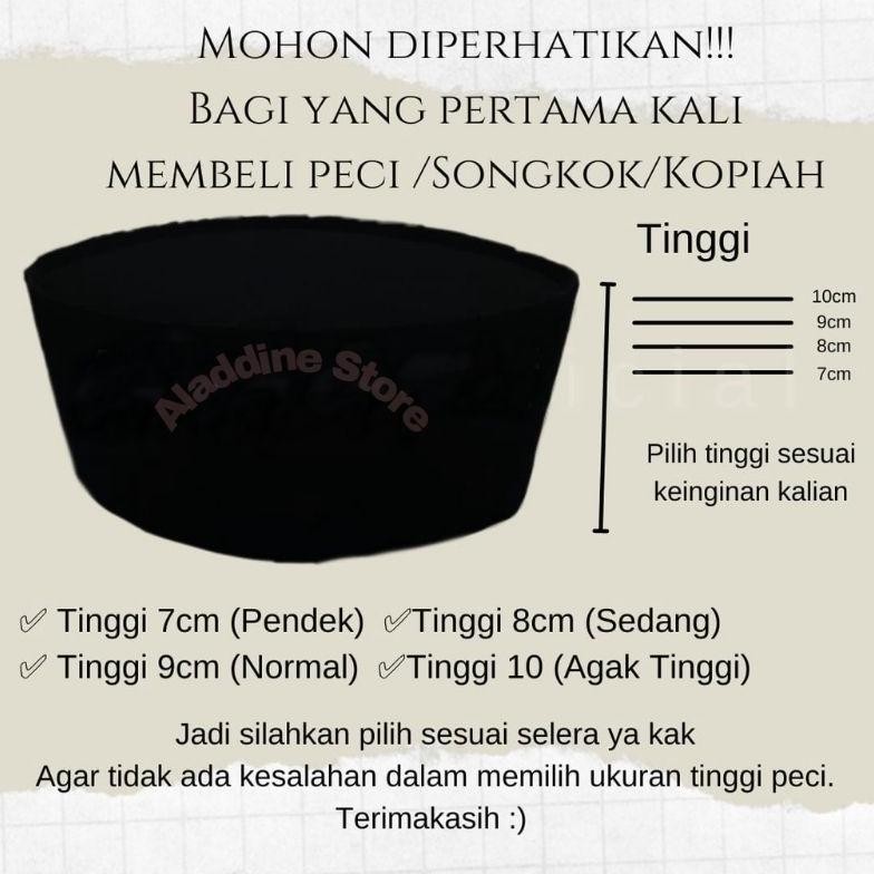 Jual Voucher Lebaran Peci Full Ac,Songkok Tinggi 7Cm, 8Cm, 9Cm, 10Cm ...