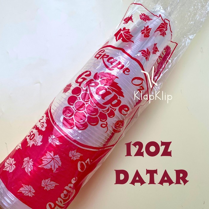 Jual Grosir!! 20Pack = 1000Pcs Cup 12Oz Datar Anggur Gelas Es Podeng Uk ...