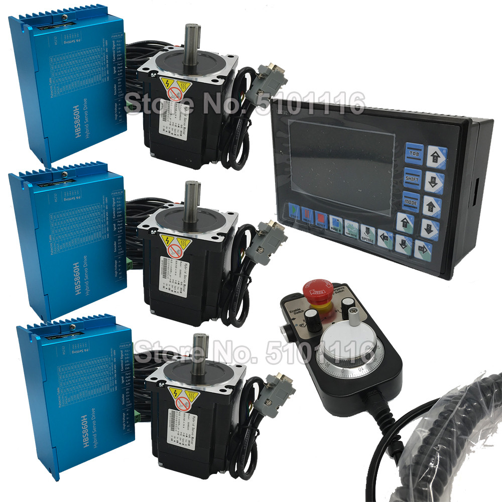 Jual SNK XYZ Axis 4.5Nm Nema34 86MM Hybird Closed Loop Stepper Motor Driver Easy Servo Kits+3 ...