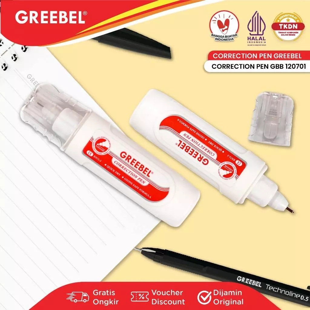 Jual Greebel Correction Tipe X Pulpen Cepat Kering / Greebel Correction ...