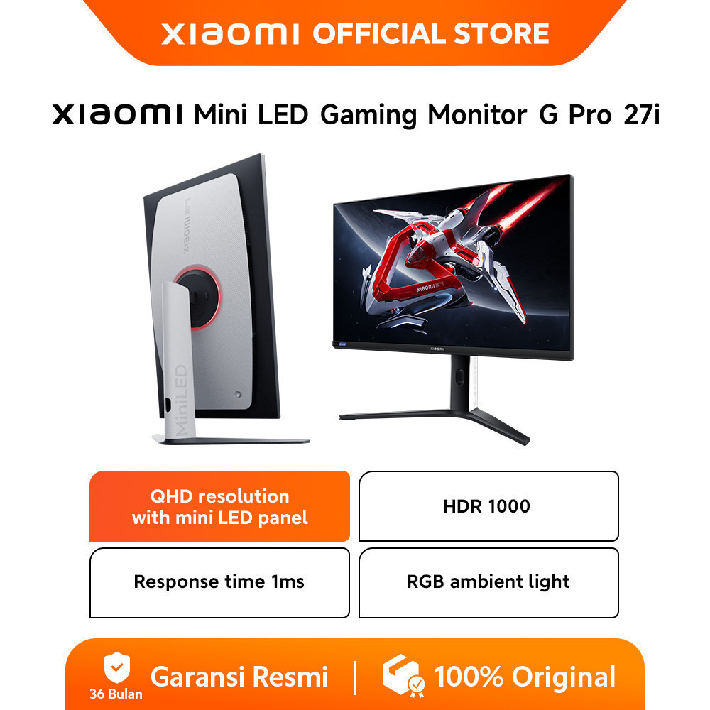 Jual Xiaomi Mini LED Gaming Monitor G Pro 27i | Mini LED 1152-Zona ...