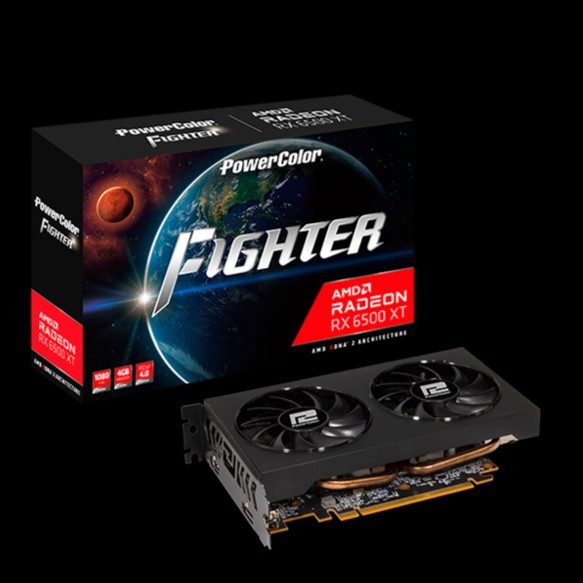Jual PowerColor Fighter AMD Radeon RX 6500 XT 4GB GDDR6 | Shopee Indonesia
