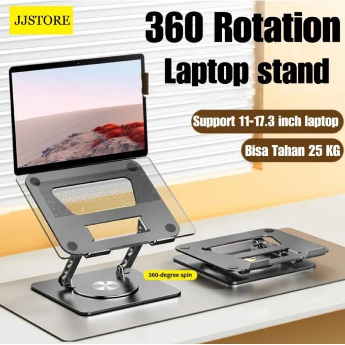 Jual 360 rotating Laptop Stand Holder Aluminium Dudukan Laptop Stand ...