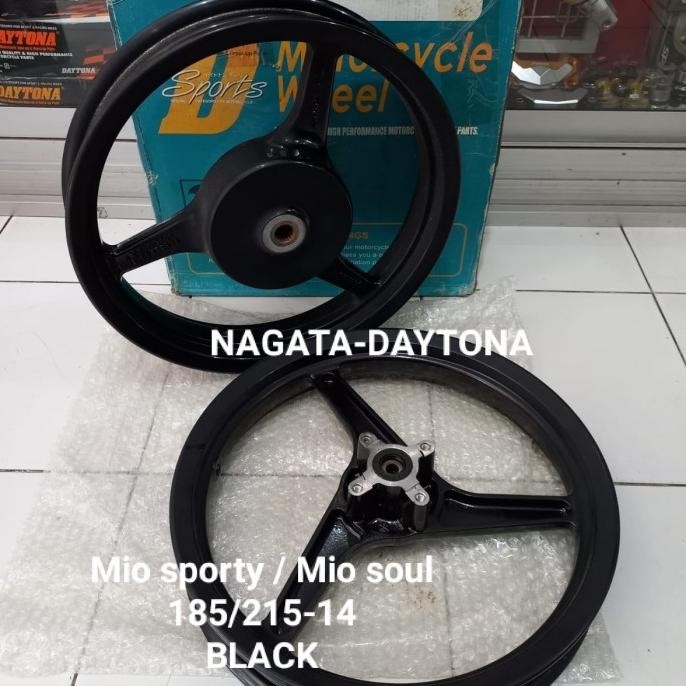 Jual VELG PELEG DAYTONA MIO PALANG 3 TIGA UKURAN 185-215/14 HITAM/BLACK ...