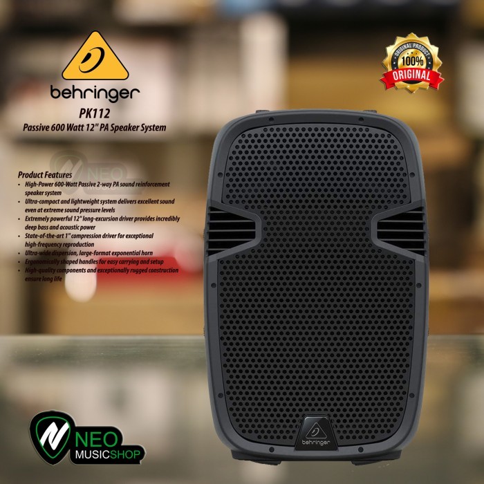 Jual Behringer Pk112 Passive 600 Watt 12" Pa Speaker System | Shopee ...