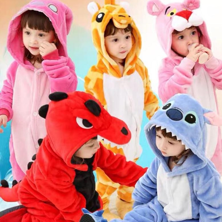 Jual BAJU ONESIE DINO DINOSAURUS NION PIKACHU KELINCI MONYET HARIMAU ...