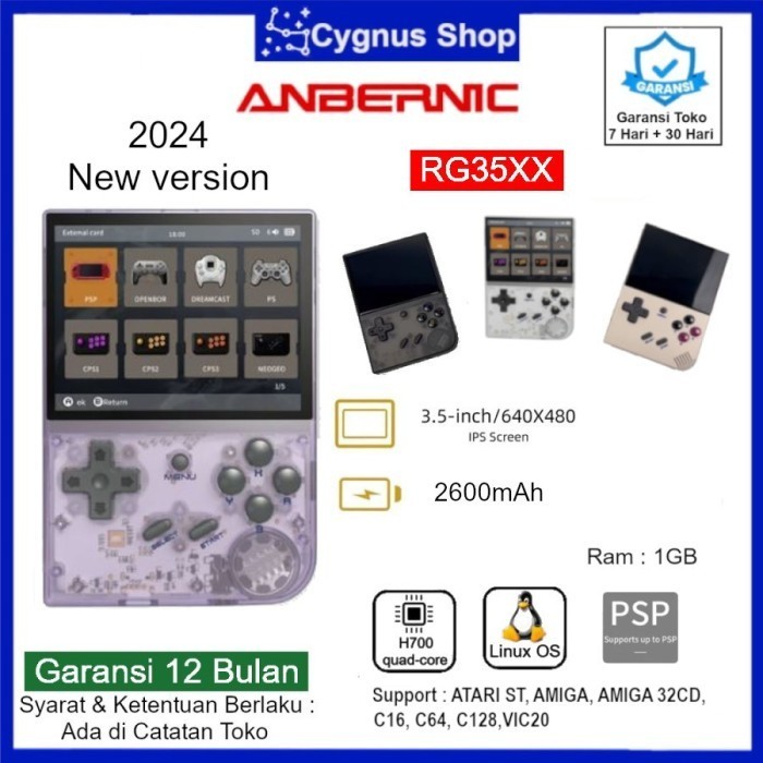 Jual ANBERNIC RG35XX 2024 New Version Update Portable Handheld Retro Game Console Classic PS1 ...