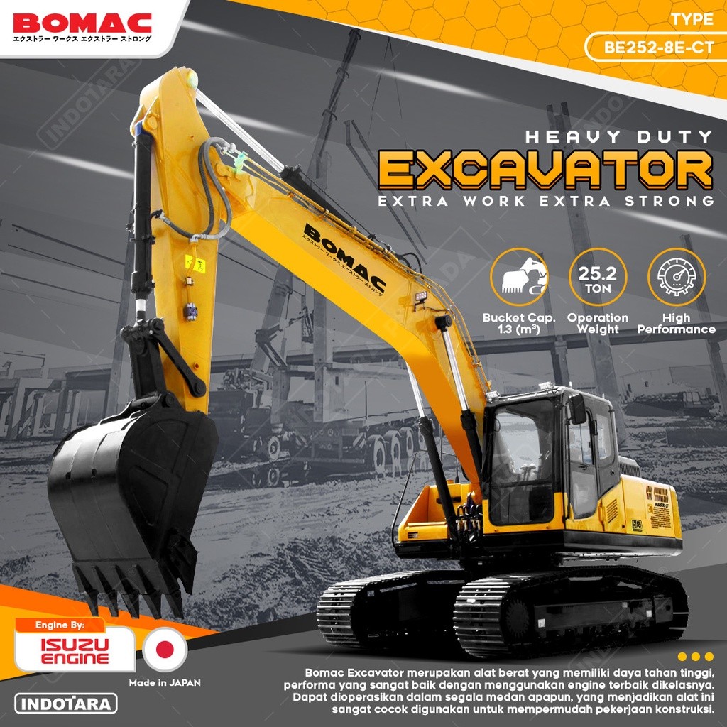 Jual Bomac Excavator 25.2 T - BE252-8E-CT | Shopee Indonesia