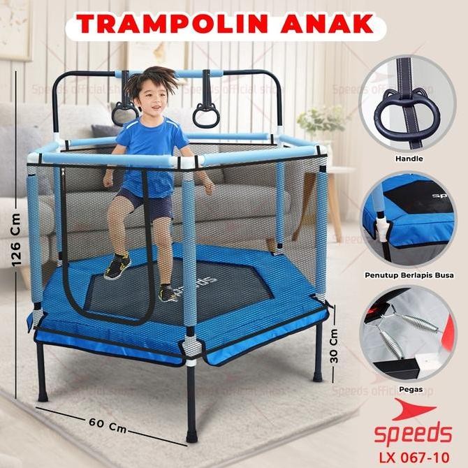 Jual SPEEDS TRAMPOLINE ANAK MAINAN HIBURAN ANAK TRAMPOLIN LOMPAT LONCAT DENGAN HANDLE KODE ...