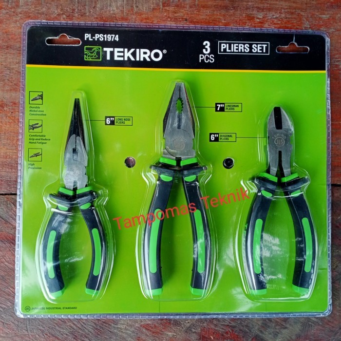 Jual Mantab Tekiro Set Tang Kombinasi Tang Lancip Tang Potong Paket ...
