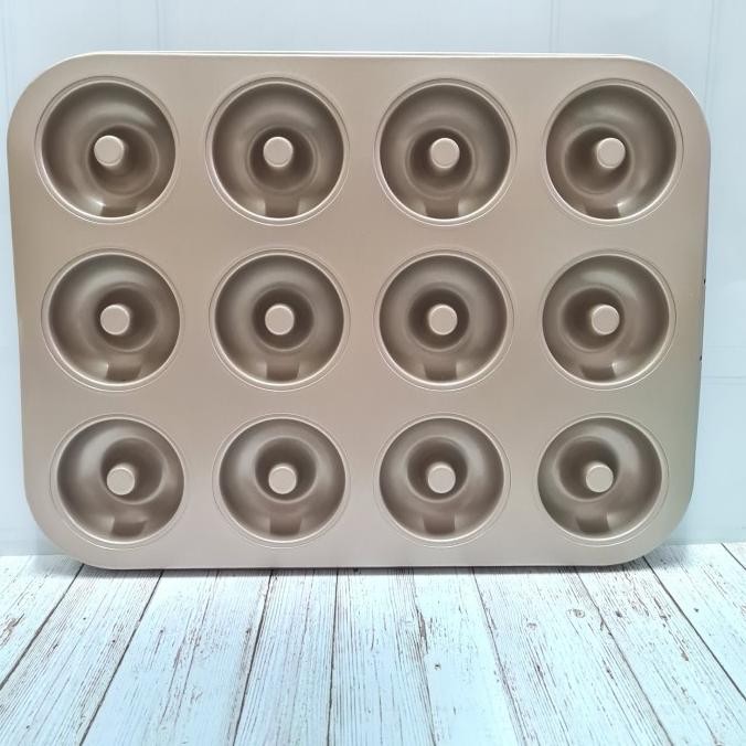 Jual 12c ni doughnut bake pan / loyang cetakan bentuk donat polos ...