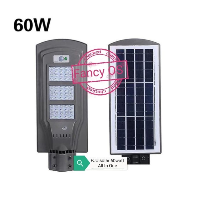 Jual Lampu Jalan Pju Led Solar Panel Tenaga Surya 60W 60Watt Solar Cell ...