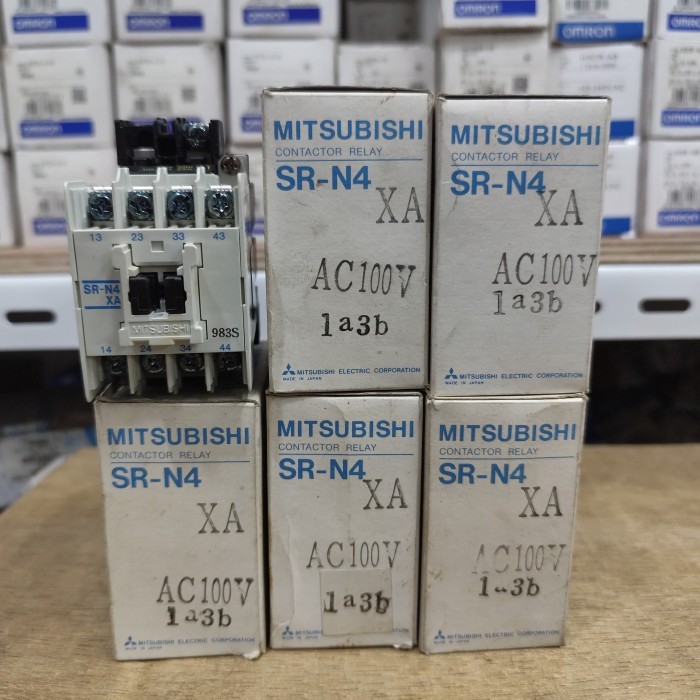 Jual Contactor Relay Mitsubishi SR-N4 XA 100V 100-110V | Shopee Indonesia