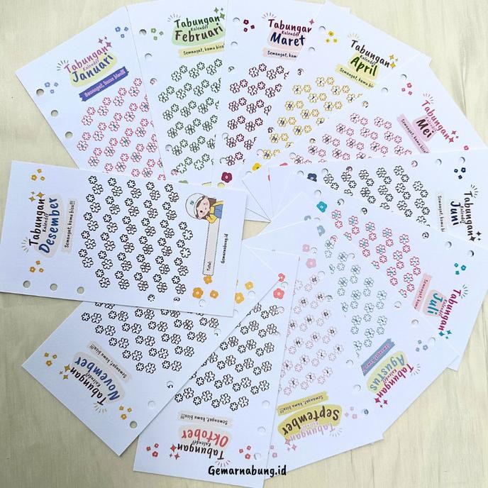 Jual PAKET BINDER NABUNG KALENDER SATU TAHUN SET LENGKAP | Shopee Indonesia