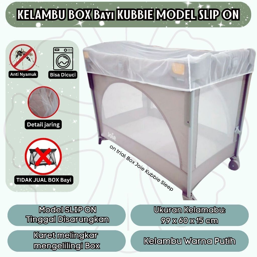 Jual KELAMBU BOX Bayi Joie KUBBIE Model SLIP ON - sarung anti nyamuk ...
