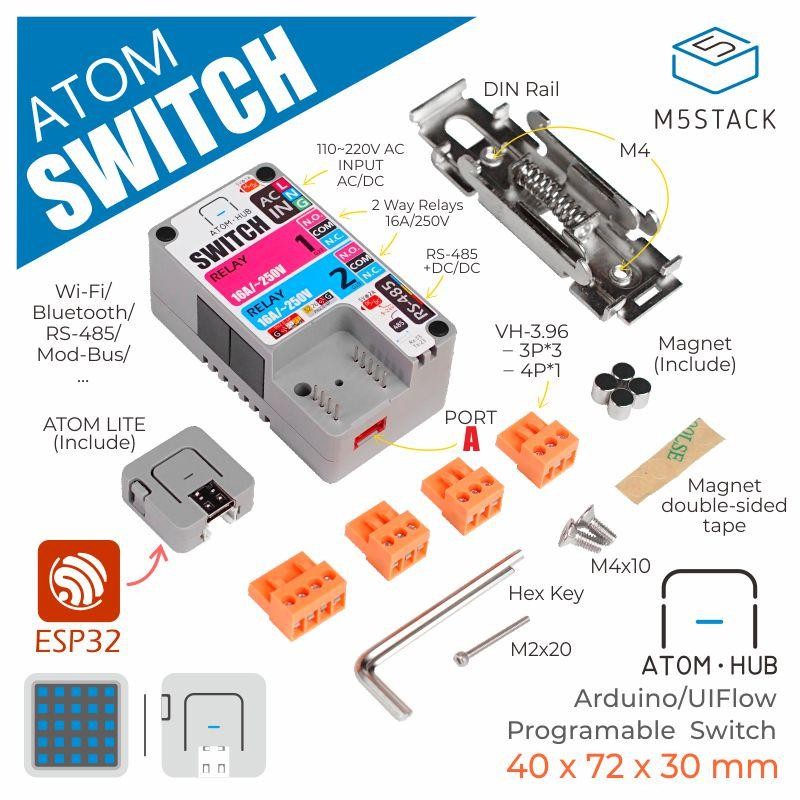 Jual ALKHZABAN M5Stack Official ATOM HUB AC/DC Remote Control Switch Kit | Shopee Indonesia