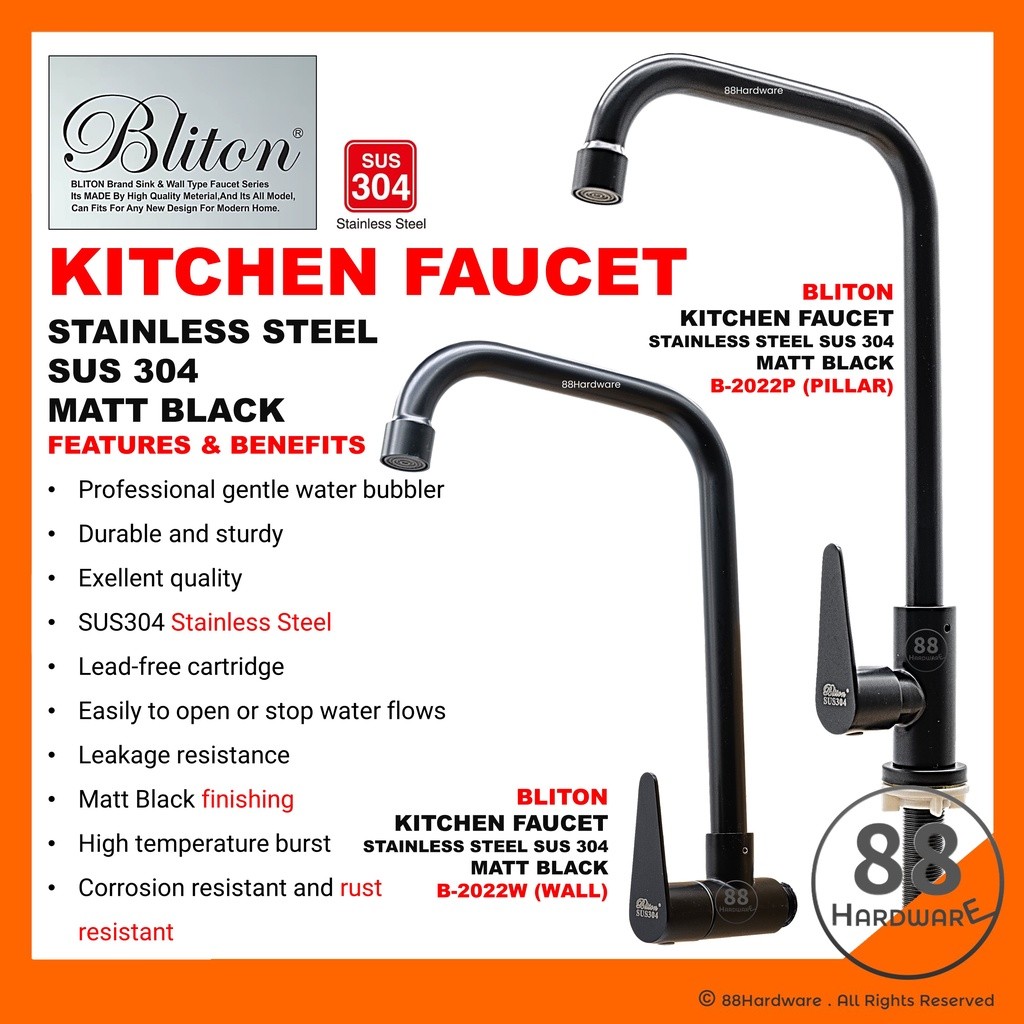 Jual BLITON Stainless Steel SUS304 hitam paip sinki / paip sinki dapu ...