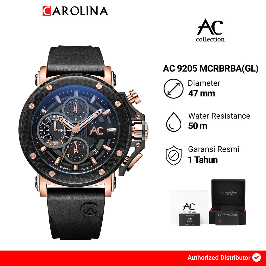 Jual Jam Tangan Pria Alexandre Christie Chronograph AC 9205 MCRBRBA(GL ...