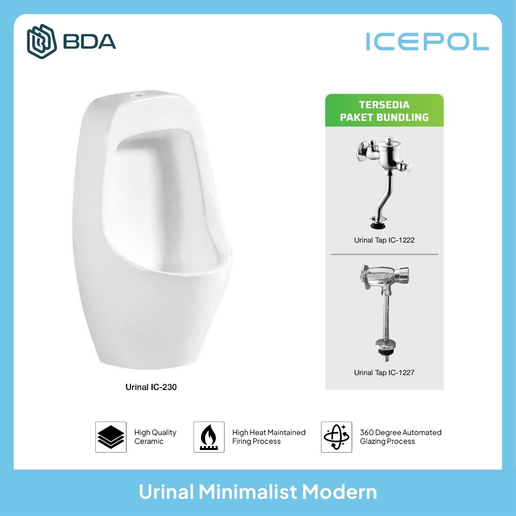 Jual Icepol Urinal Pria Urinal Toilet Urinoir Toilet Komplit Set IC 230 ...